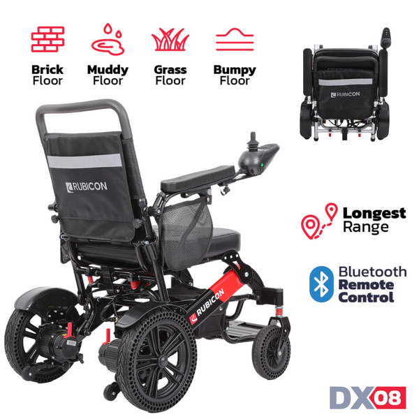 Rubicon DX08 - All Terrain & Heavy Duty Electric Wheelchair: Extra ...