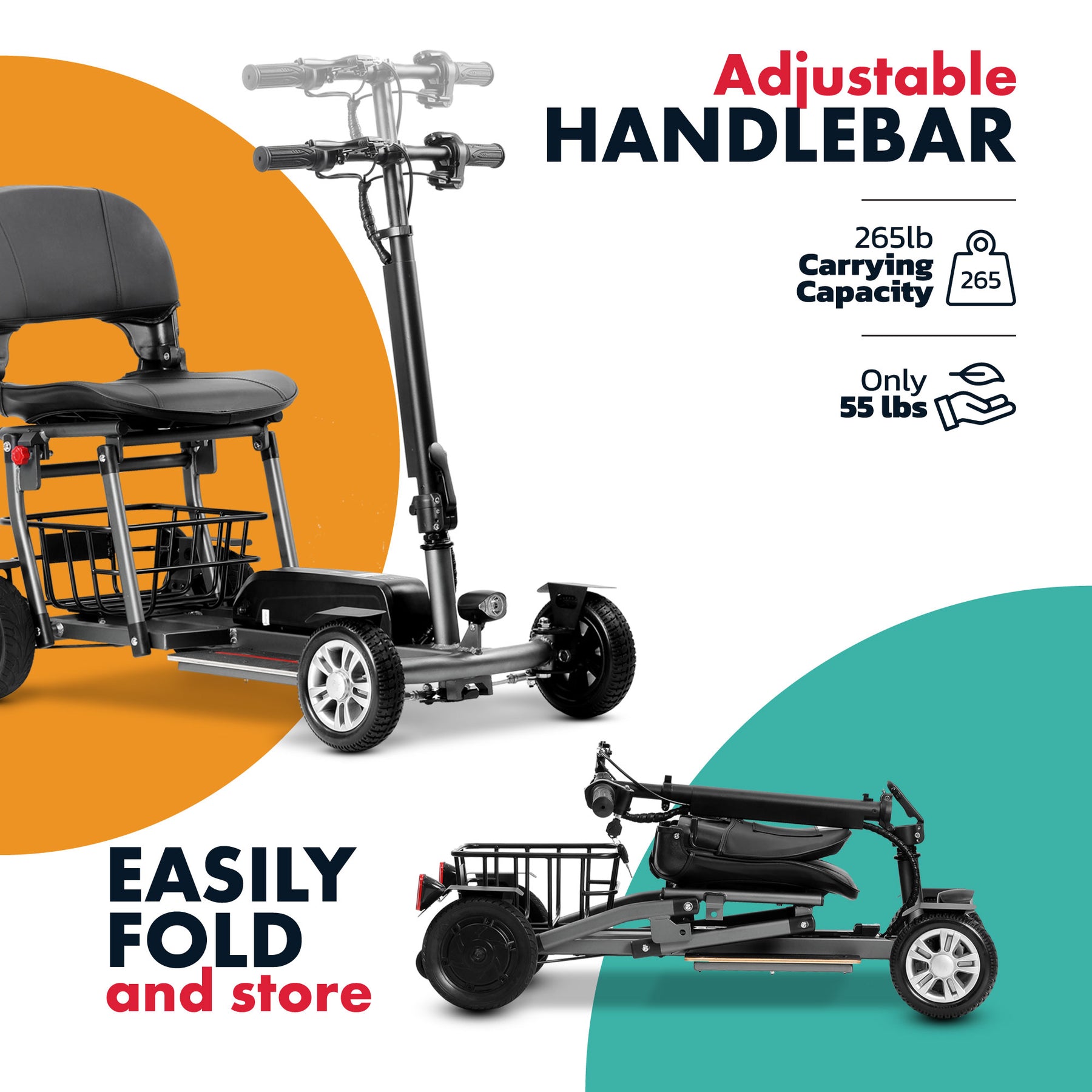 Rubicon FX04 - Lightweight Foldable Mobility Scooters